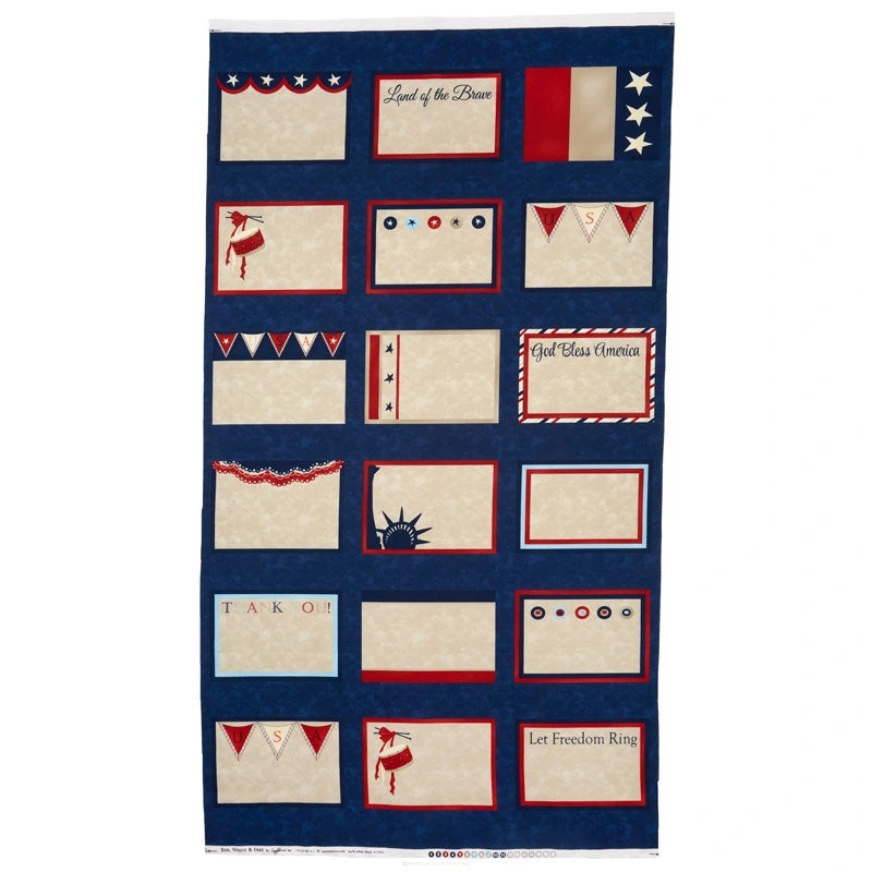 Red. White & Free - Navy Panel - Luxurious Fabrics for Every ...